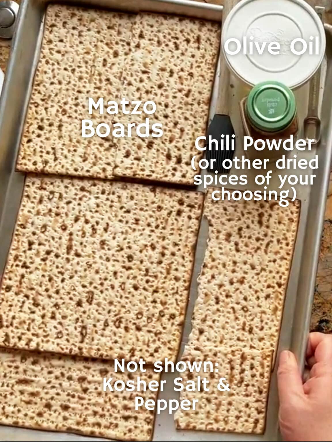 Matzo Nachos with Leftover Brisket (Vegetarian Option) - OMG! Yummy